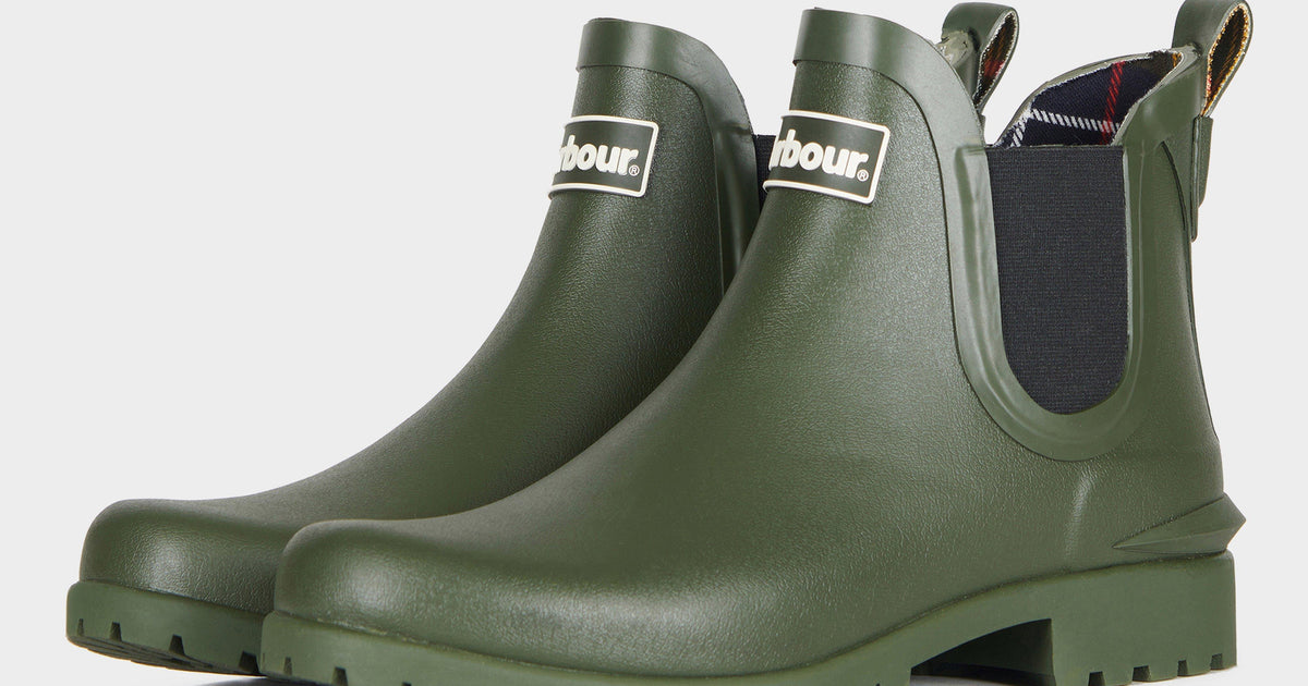 Barbour Womens Wilton Wellington Boots Olive – Naylors