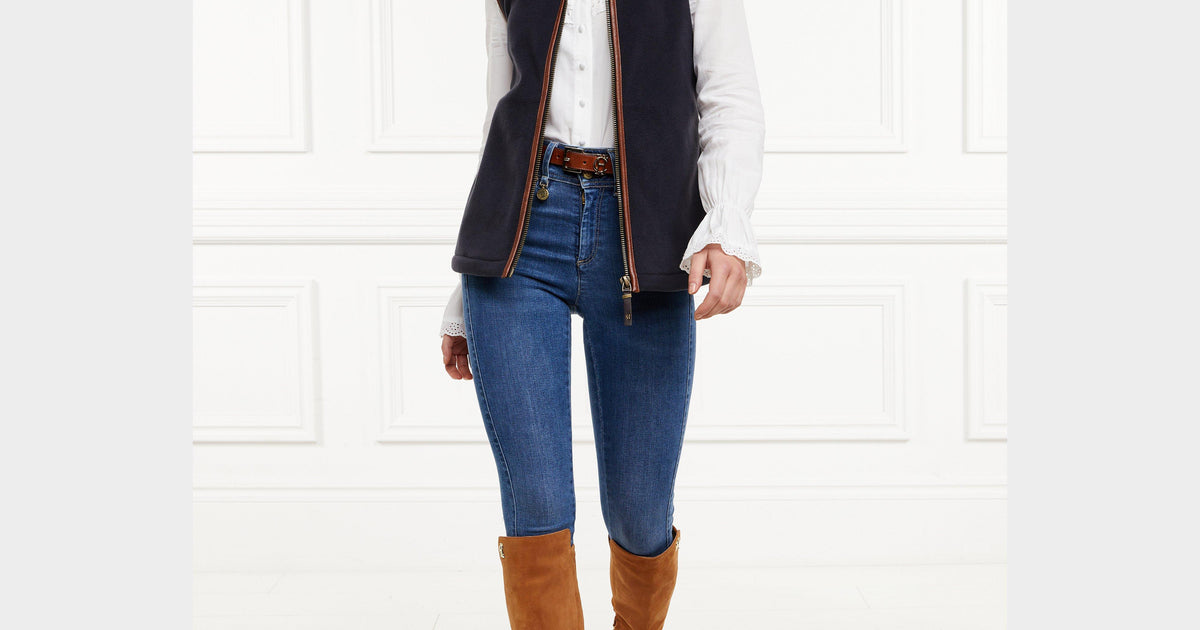 Holland Cooper Womens Country Fleece Gilet Ink Navy – Naylors