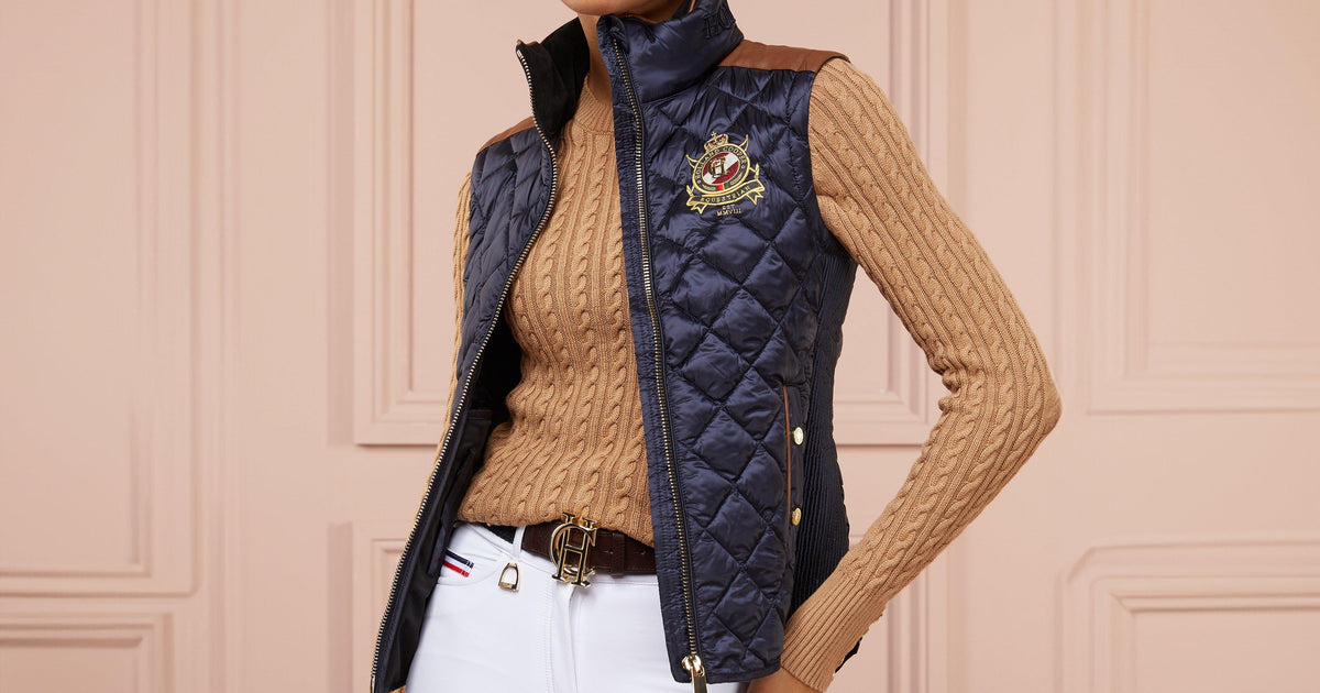 Holland Cooper Womens Diamond Quilt Classic Gilet Ink Navy – Naylors