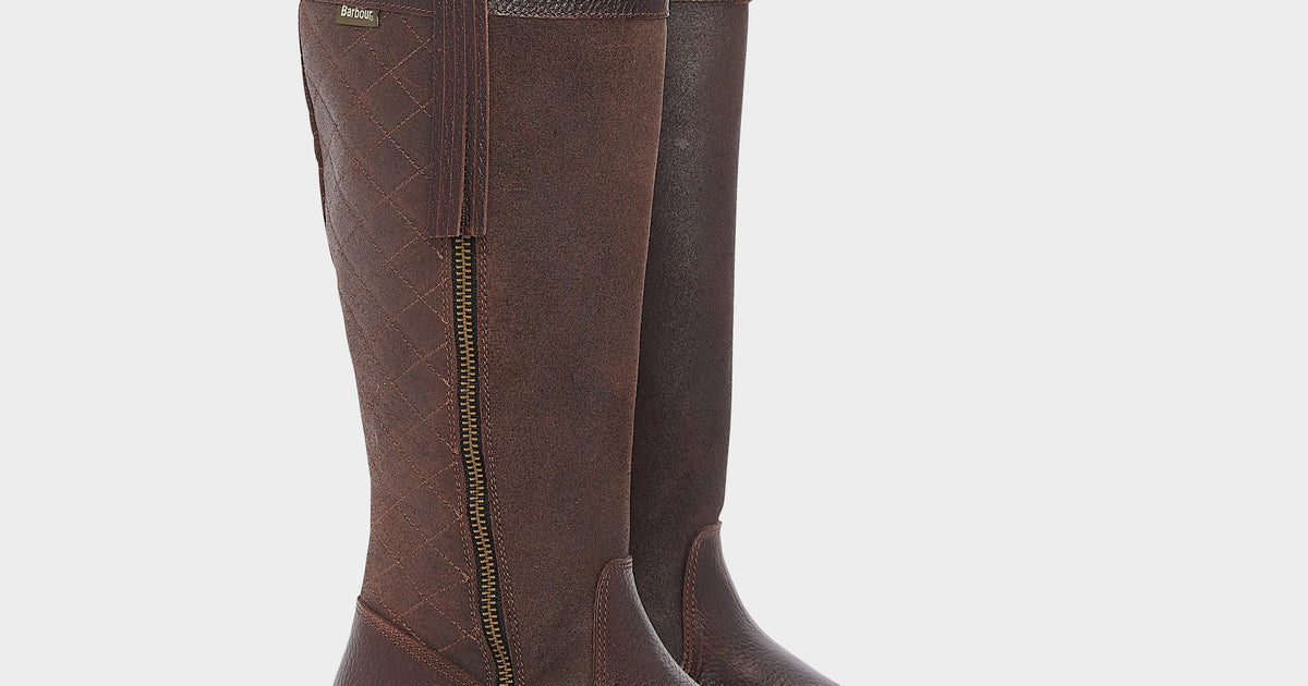 Barbour Womens Ingrid Tall Boots Dark Brown – Naylors