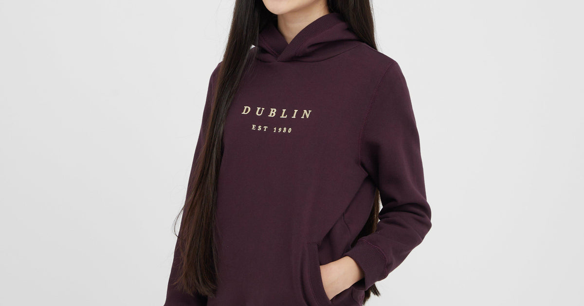 Dublin Kids Lilah Lurex Logo Hoodie Plum Perfect/Rose Gold – Naylors