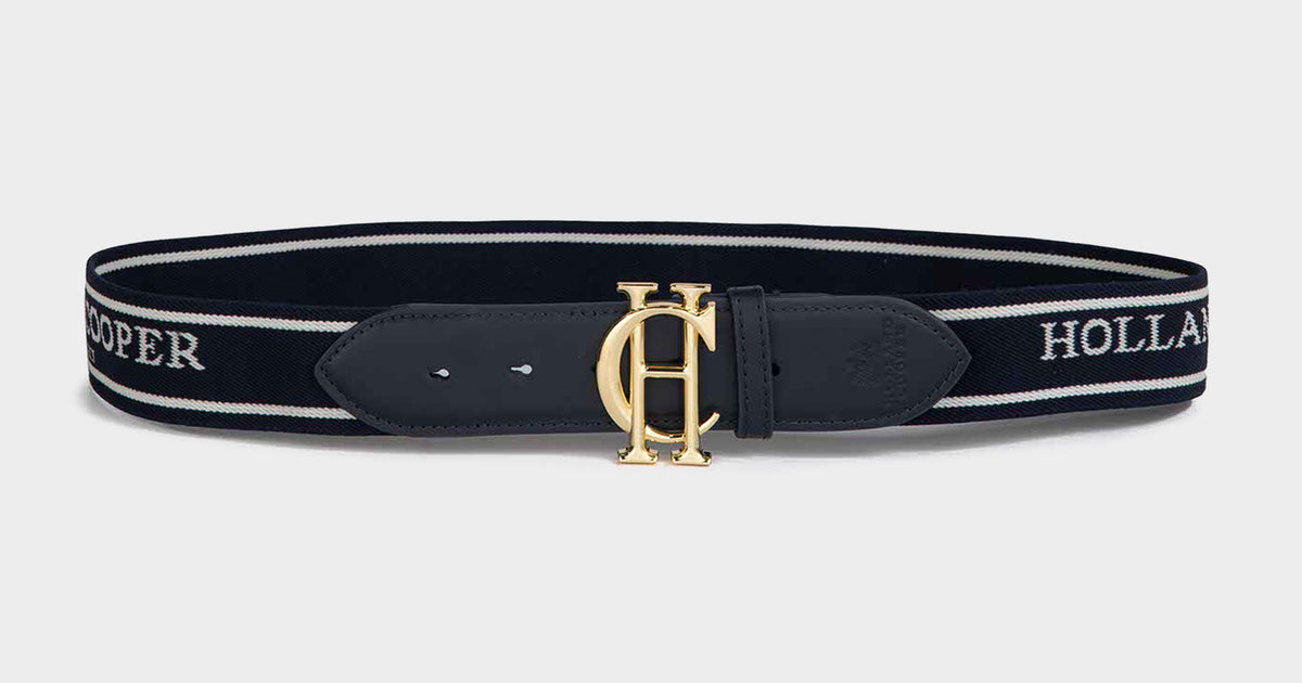 Holland Cooper Burghley Logo Riding Belt Ink Navy – Naylors